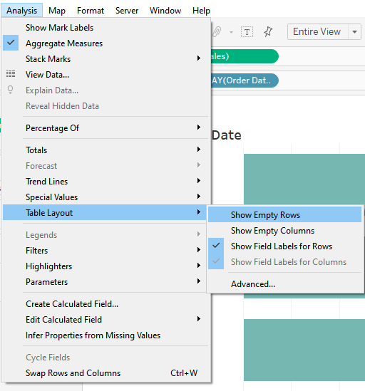 The Data School Tableau Simples 10 Show Empty Rows Columns