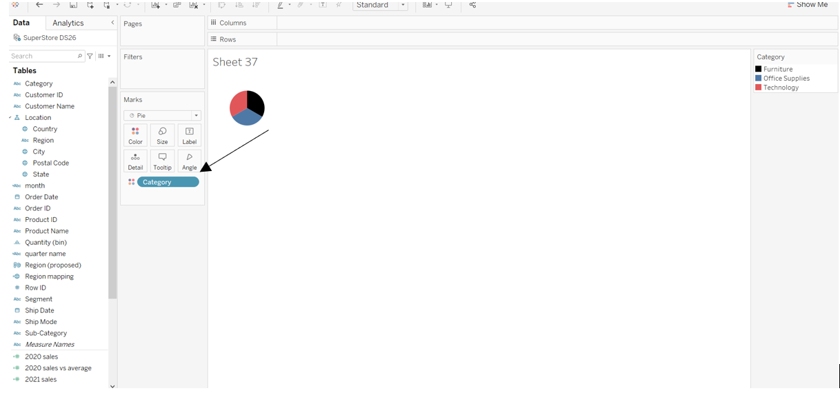 The Data School How To Make A Pie Chart In Tableau