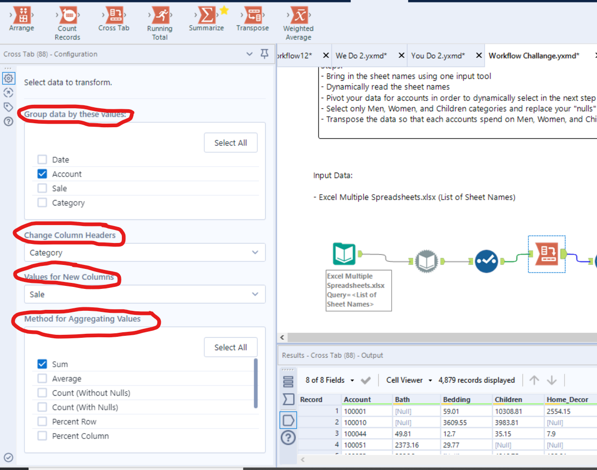 The Data School Transpose VS Cross Tab