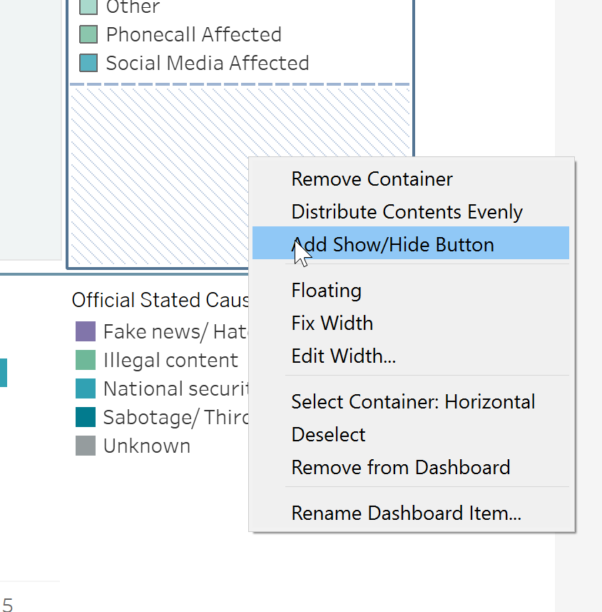 The Data School HOW TO USE A SHOW HIDE BUTTON
