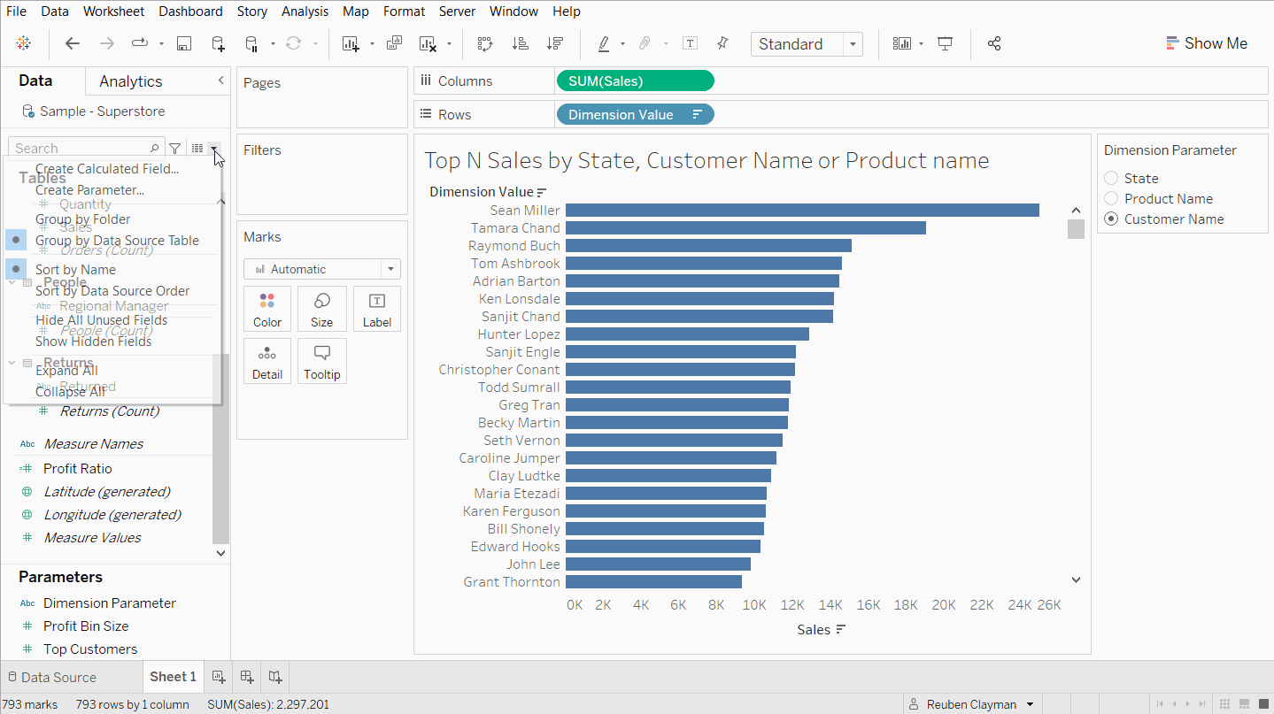 The Data School How To Create A Top N Parameter In Tableau 