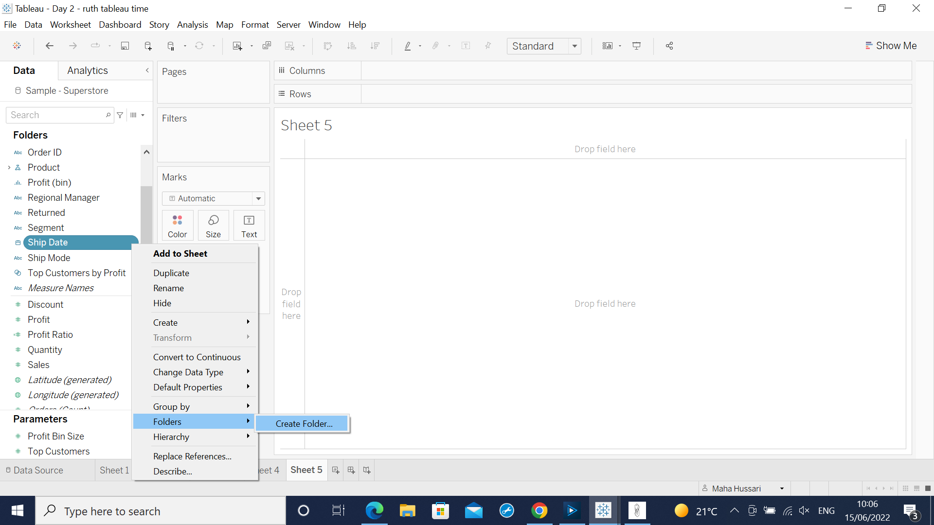 The Data School How To Create Folders In The Data Pane Tableau