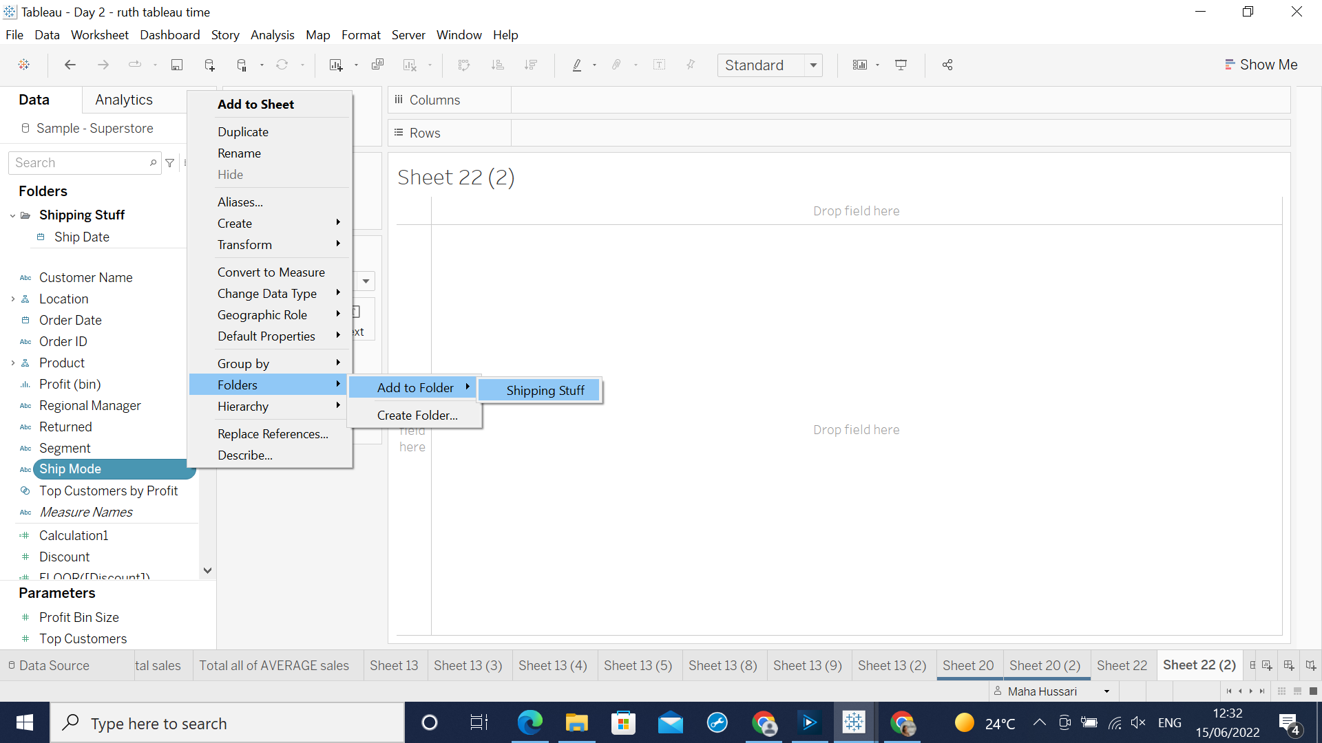 The Data School How To Create Folders In The Data Pane Tableau