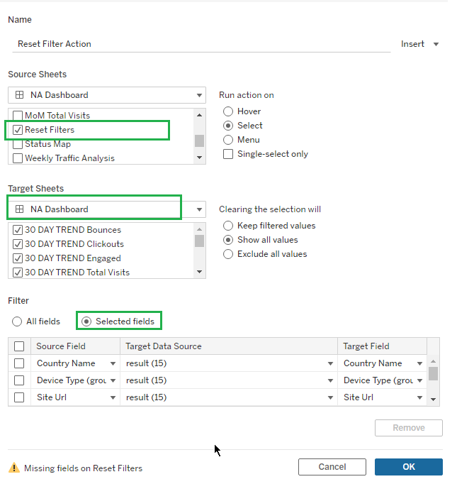 The Data School How To Create Reset Filters Button In Tableau