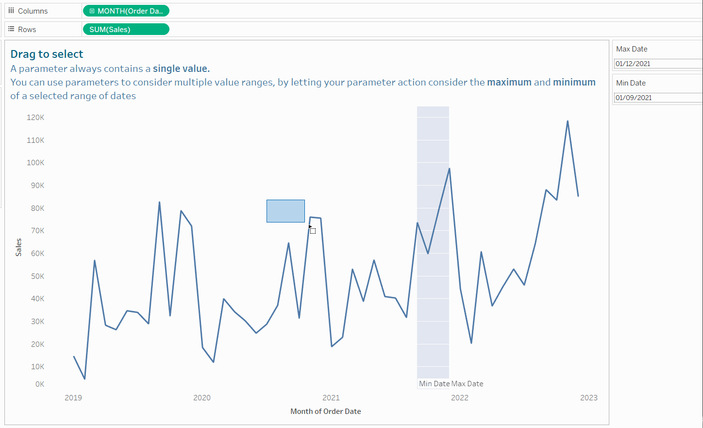 The Data School Parameter Actions Moving Reference Band
