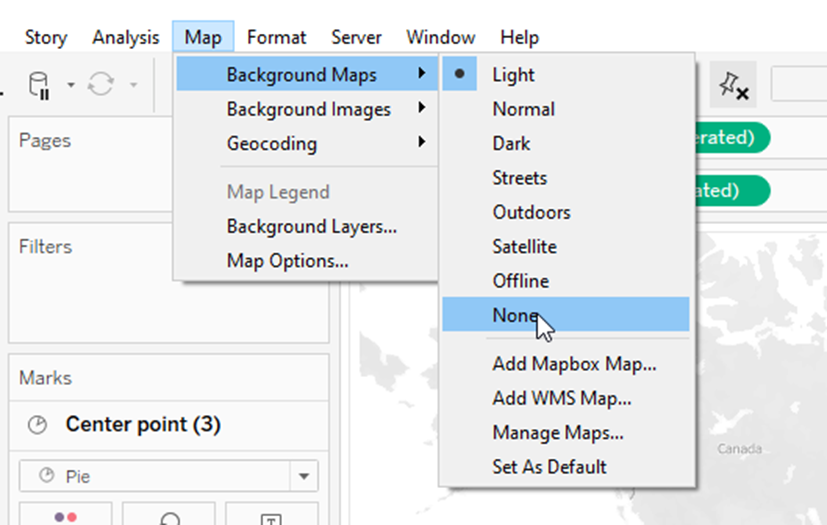 The Data School Easy Sunburst Donut Chat In Tableau Using Map Layer