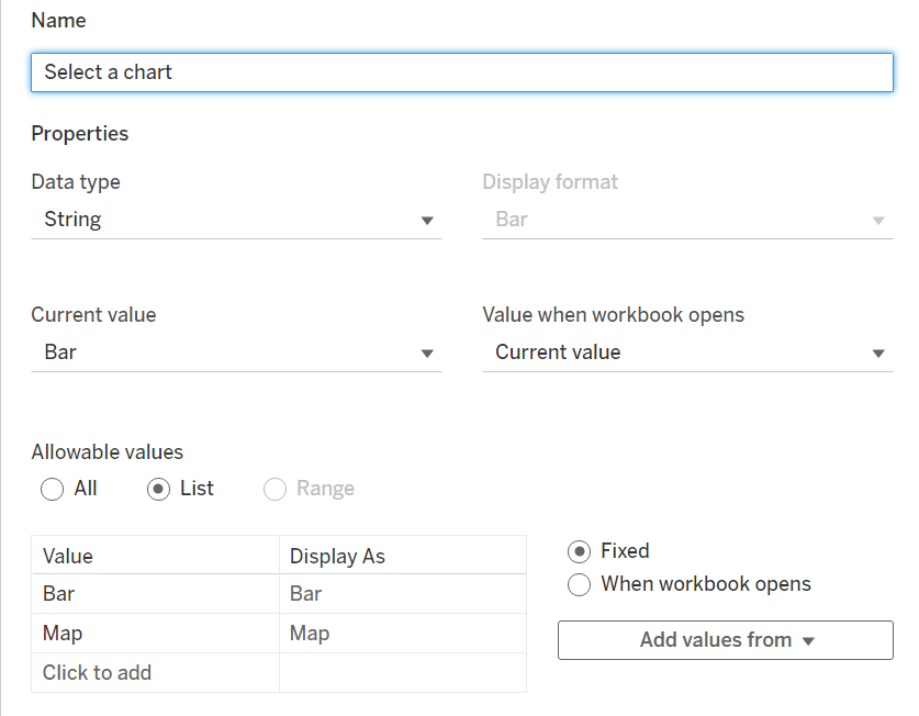 The Data School How To Create A Chart Selector Using Parameters