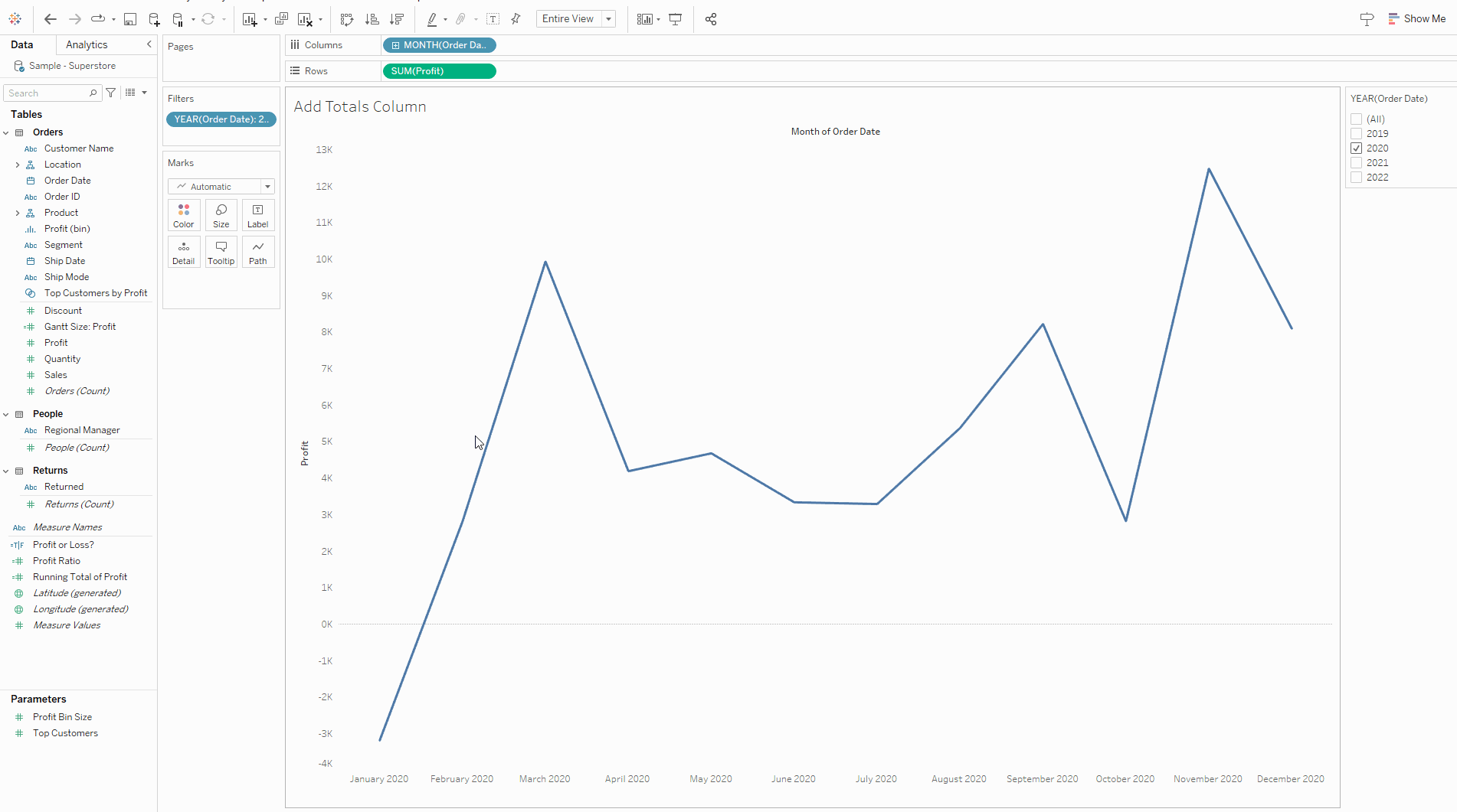 The Data School Make A Waterfall Chart In Tableau