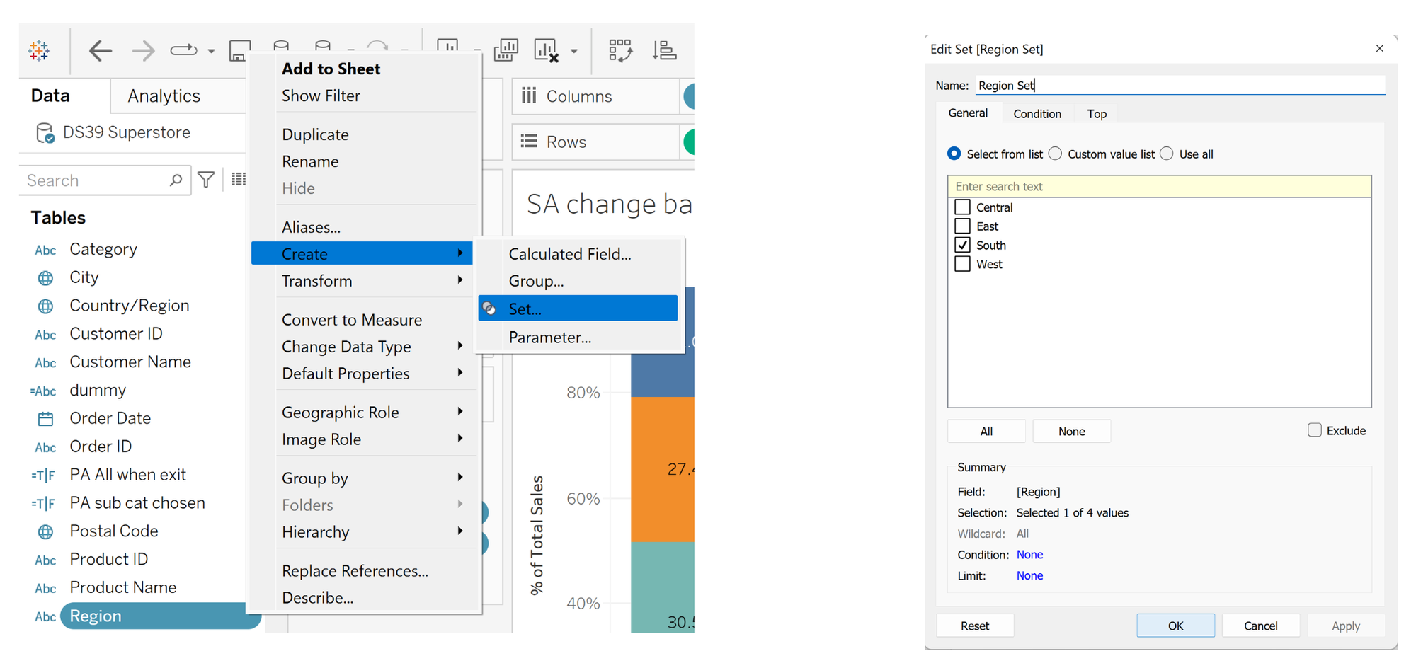 The Data School How To Change The Order Of A Stacked Bar Chart