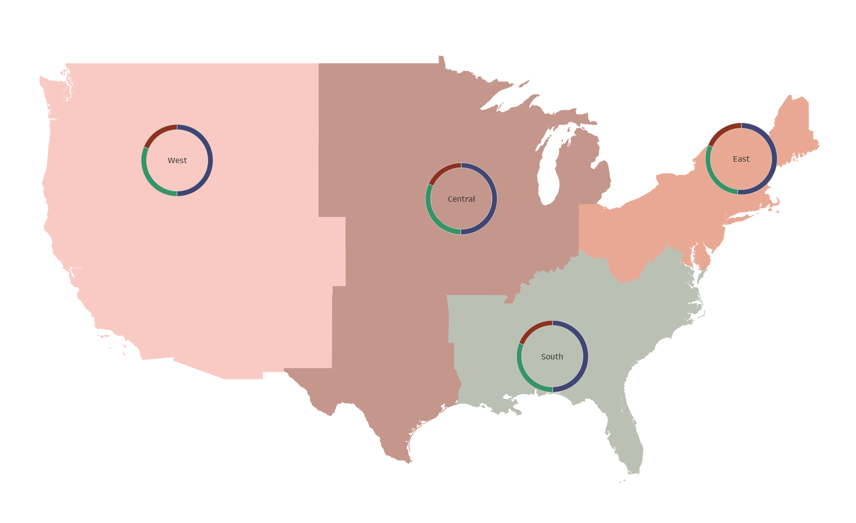 How do I add DONUT CHARTS over a FILLED MAP in Tableau? - The Data School