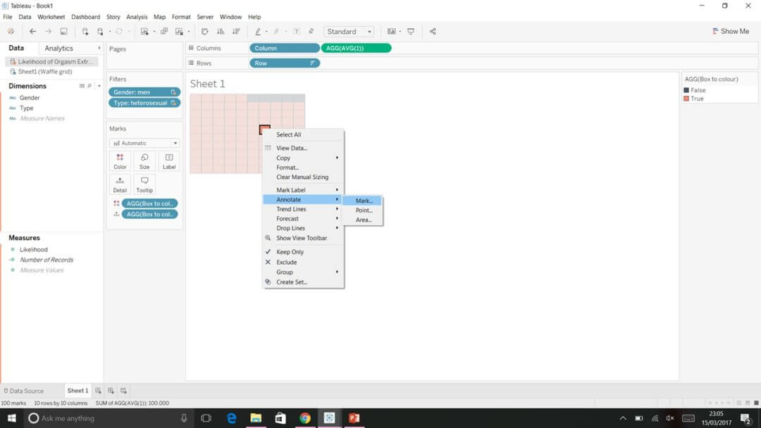The Data School - How to do a waffle chart in Tableau?