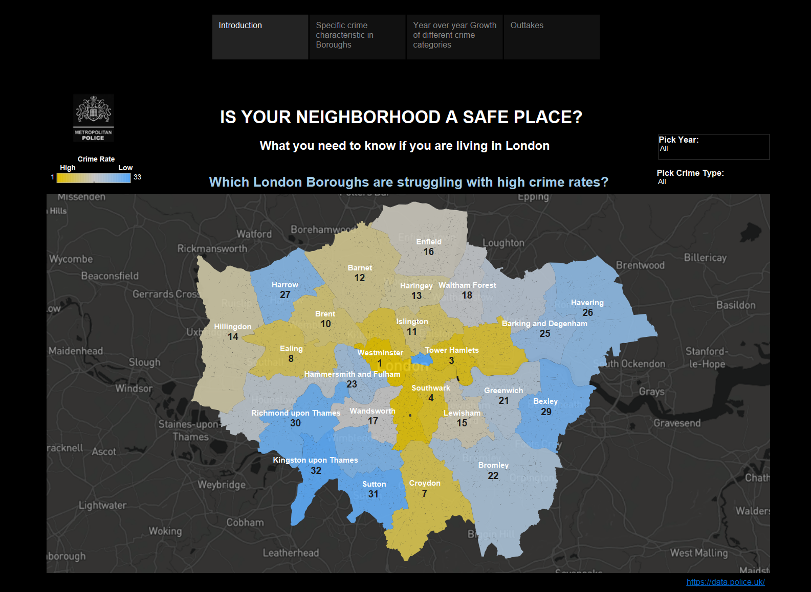 Makeover Monday: London Crime Statistics - The Data School