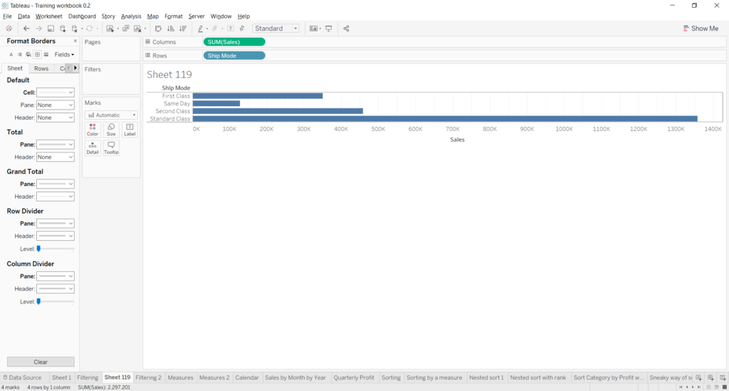 The Data School - Tableau Tip: Quickly Removing Unnecessary Borders