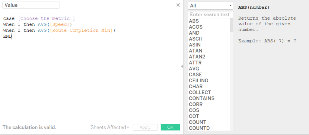 Tip 2: Creating a dynamic map display / axis change using parameters ...