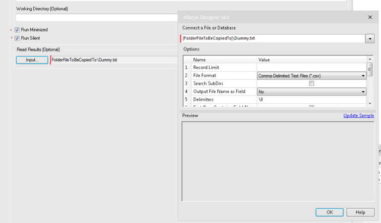 Setting up the 'Run Command' tool in Alteryx to regularly update a file ...