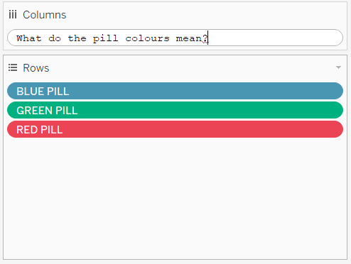 Blue And Green Pills - What Do They Mean Tableau? - The Data School