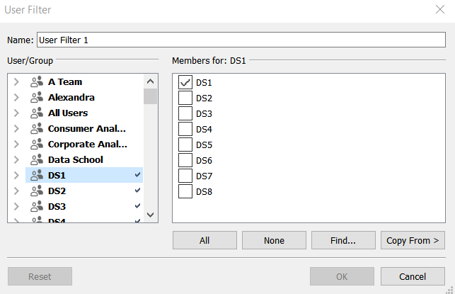 User Filters in Tableau Server - Part 1 - The Data School