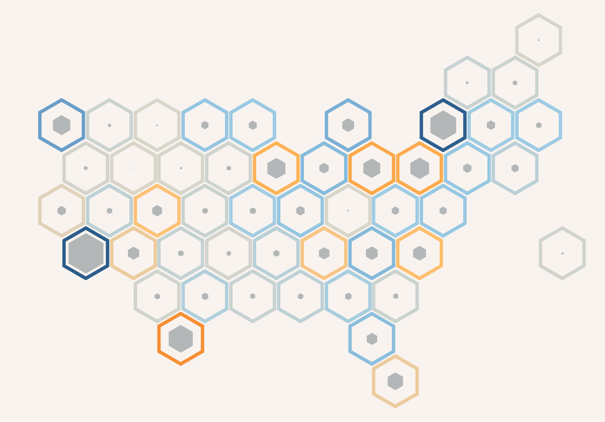 Plot two measures on your hexmap - The Data School