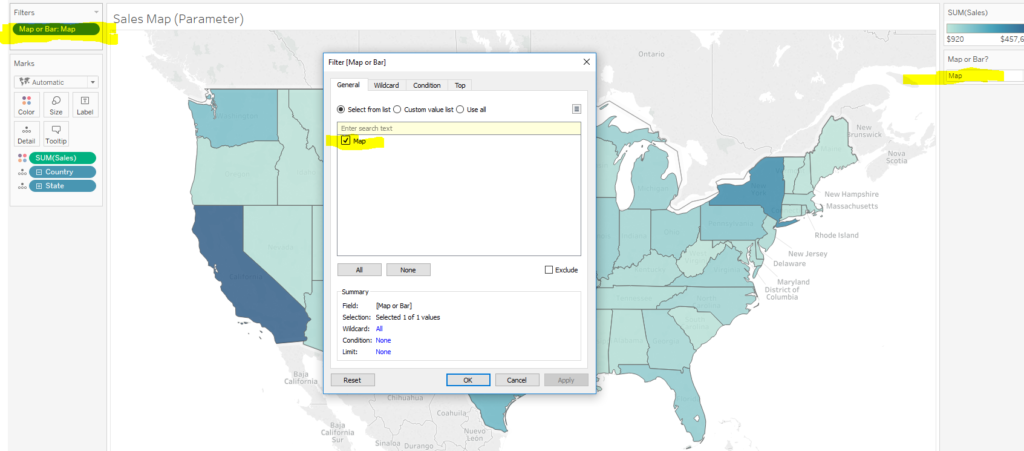 The Data School - How to use parameters to switch between chart types