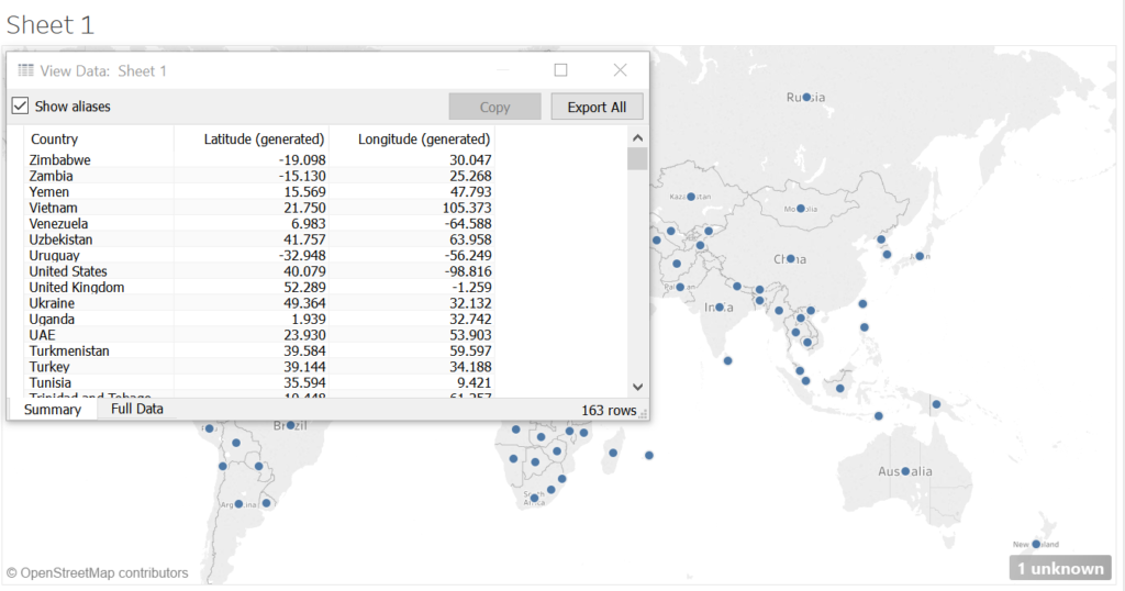 How to get latitude and longitude values from Tableau - The Data School