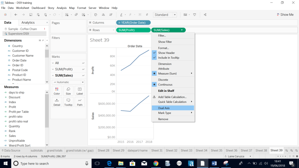 Tableau Top Tips: Dual axis, infinity and beyond - The Data School