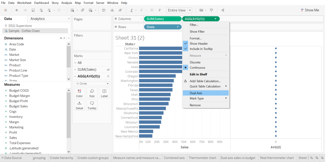 The Data School - Creating a thermometer chart in Tableau - a nice way ...