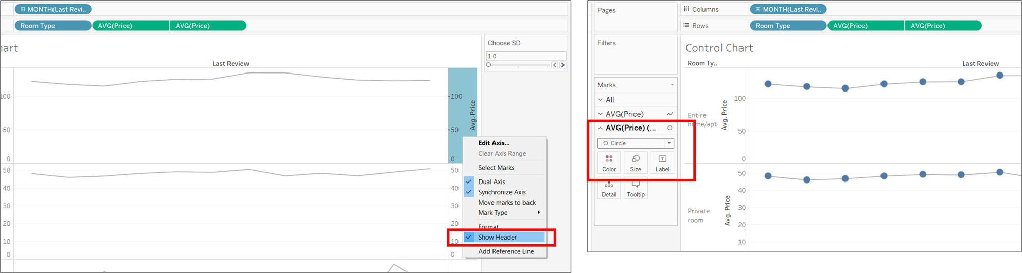 How to create a control chart in Tableau (including a control parameter ...