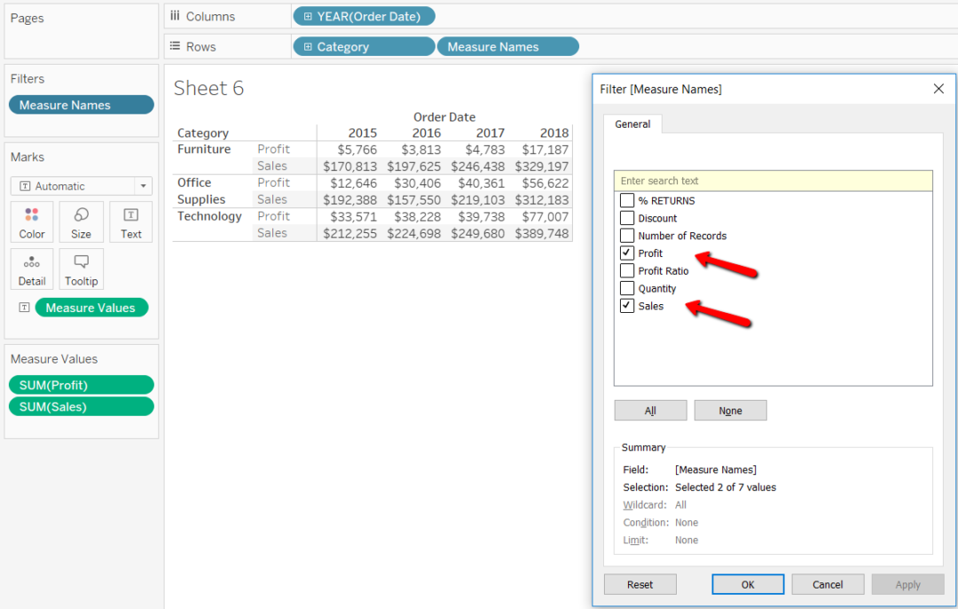 The Data School - Measure Names and Measure Values: What are they?