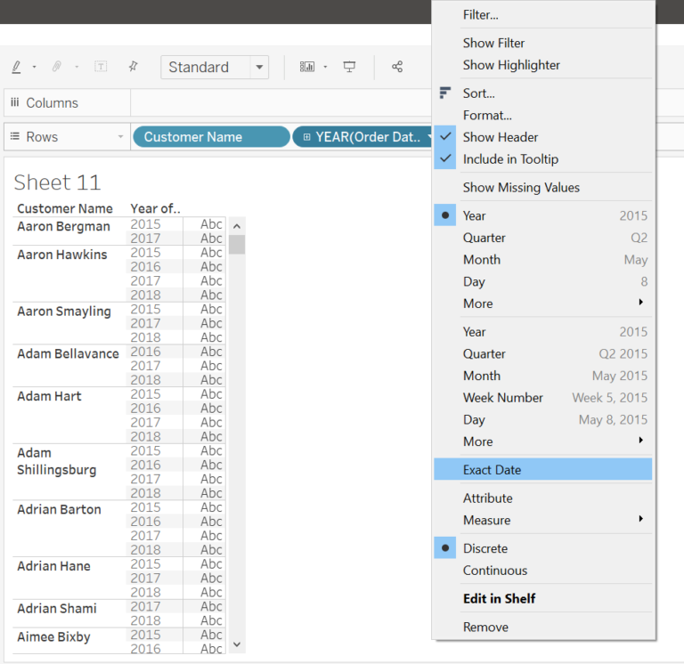 The Data School - Tableau: Creating a customer drop-off tracker