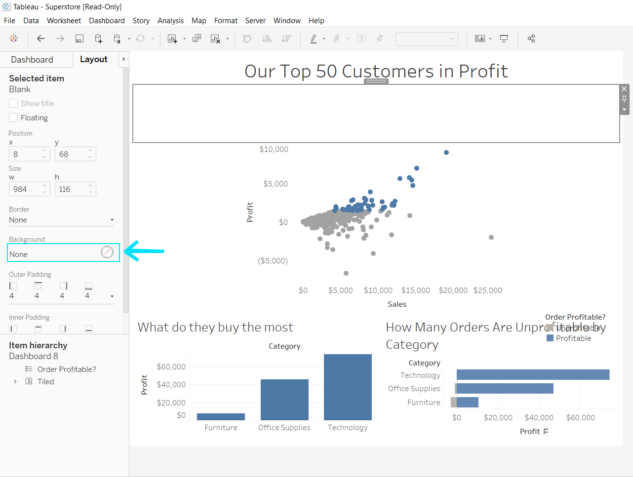 Formatting - Creating Lines In Your Tableau Dashboard - The Data School