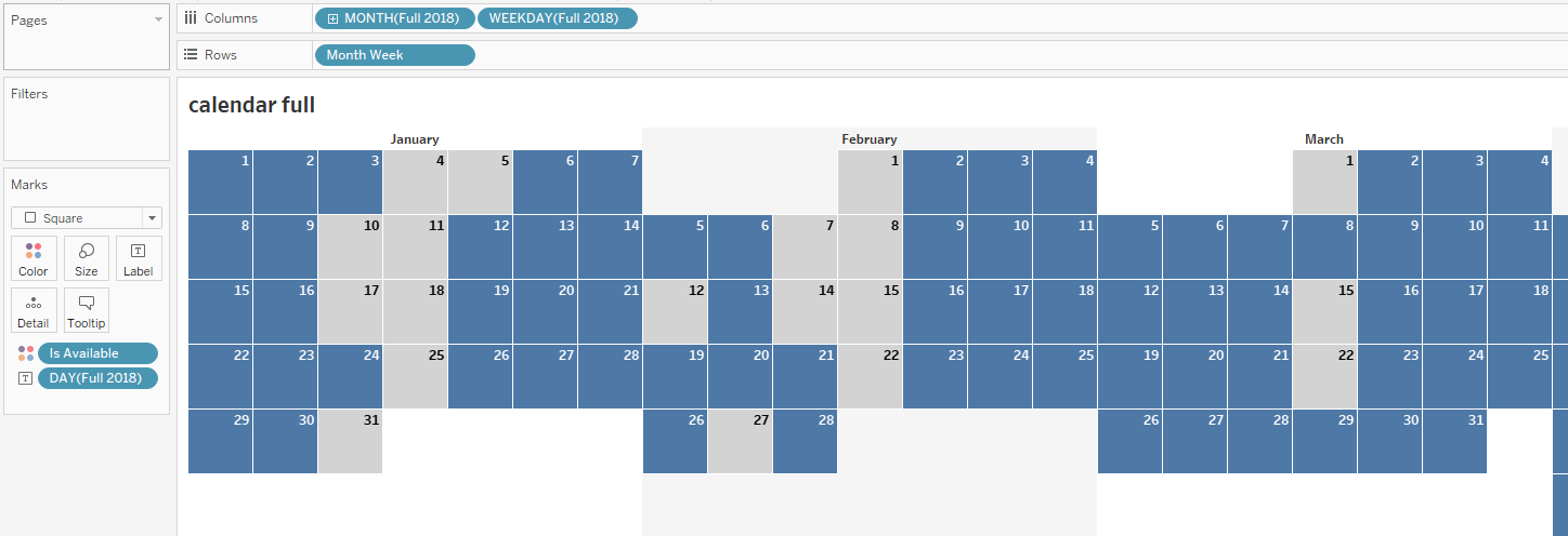 The Data School - Tableau Tip: Calendar View (Part 3)