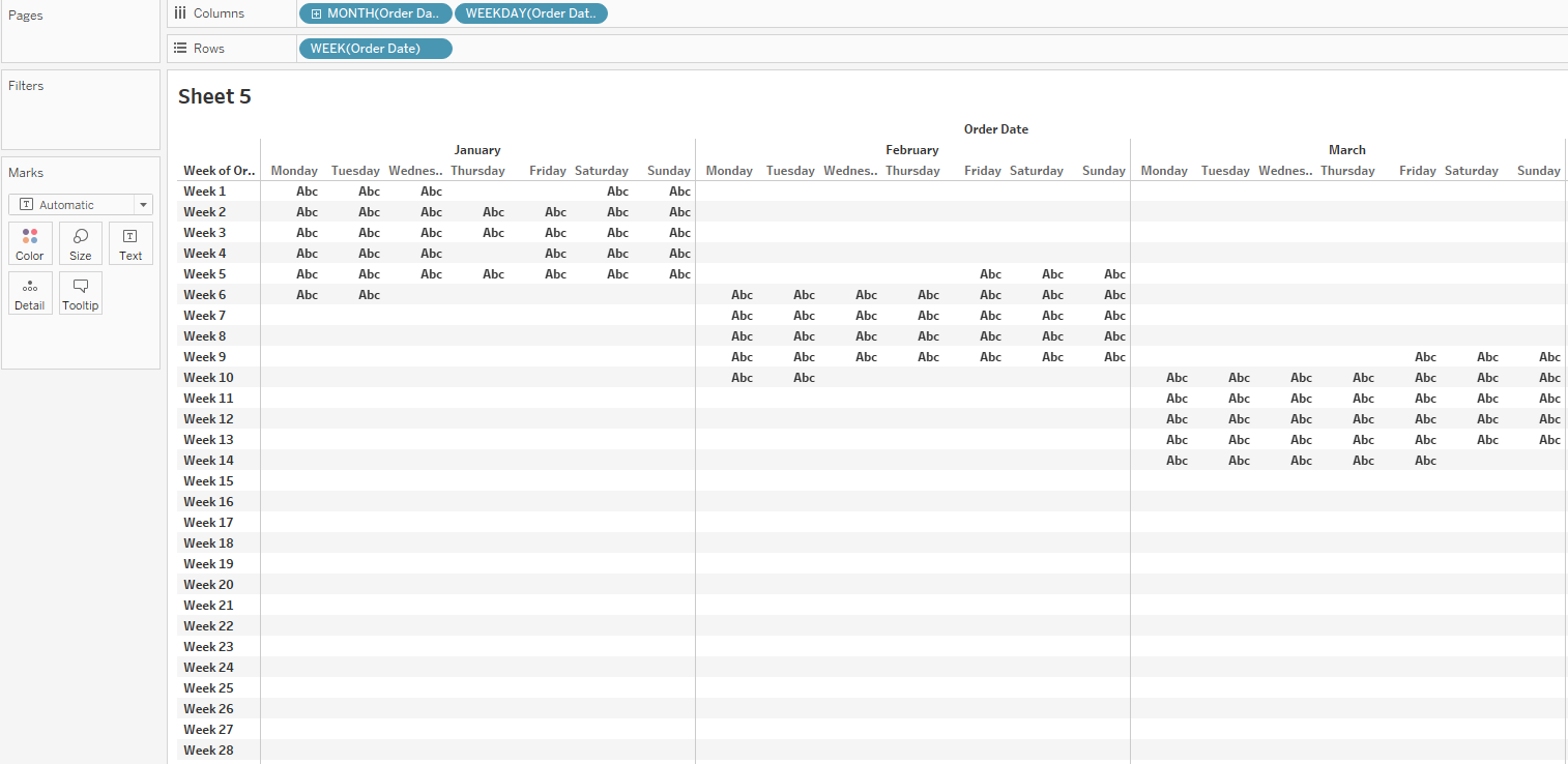 Tableau Tip: Calendar View (Part 2) - The Data School