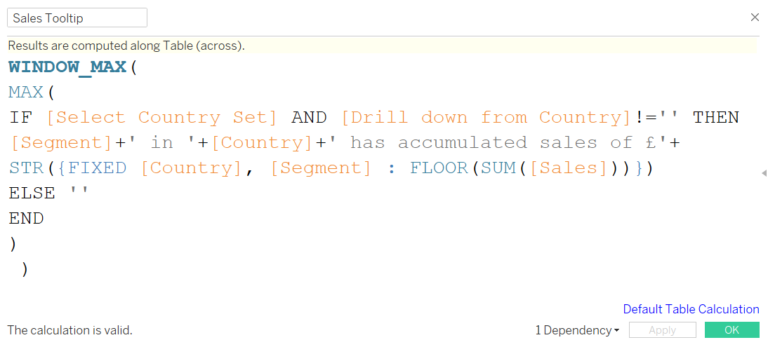 TABLEAU: Dynamic Tooltips using Table Calculations and Set Actions ...
