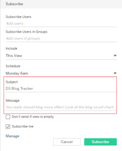 How to subscribe to your favourite viz in Tableau Server? - The Data School