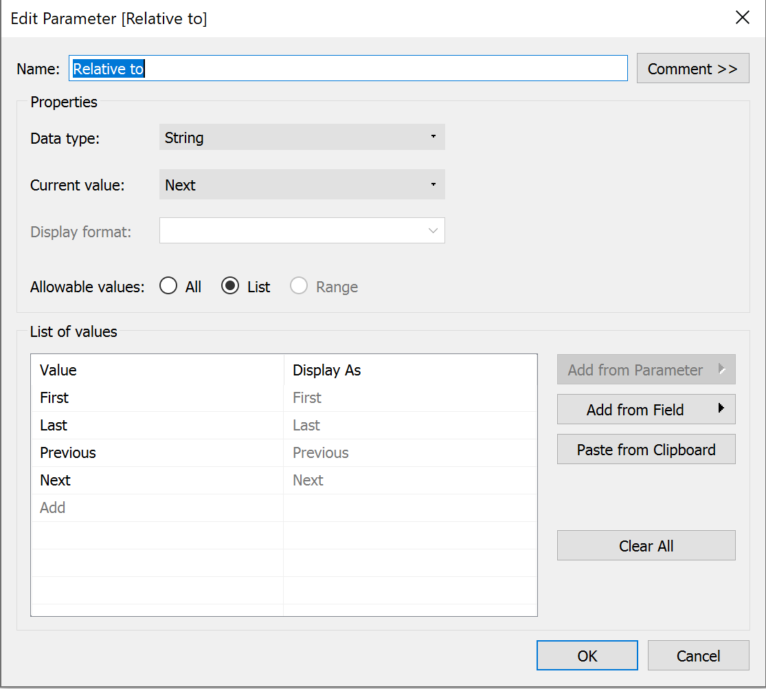 Dynamically Update The Relative To Section Of A Table Calculation The Data School