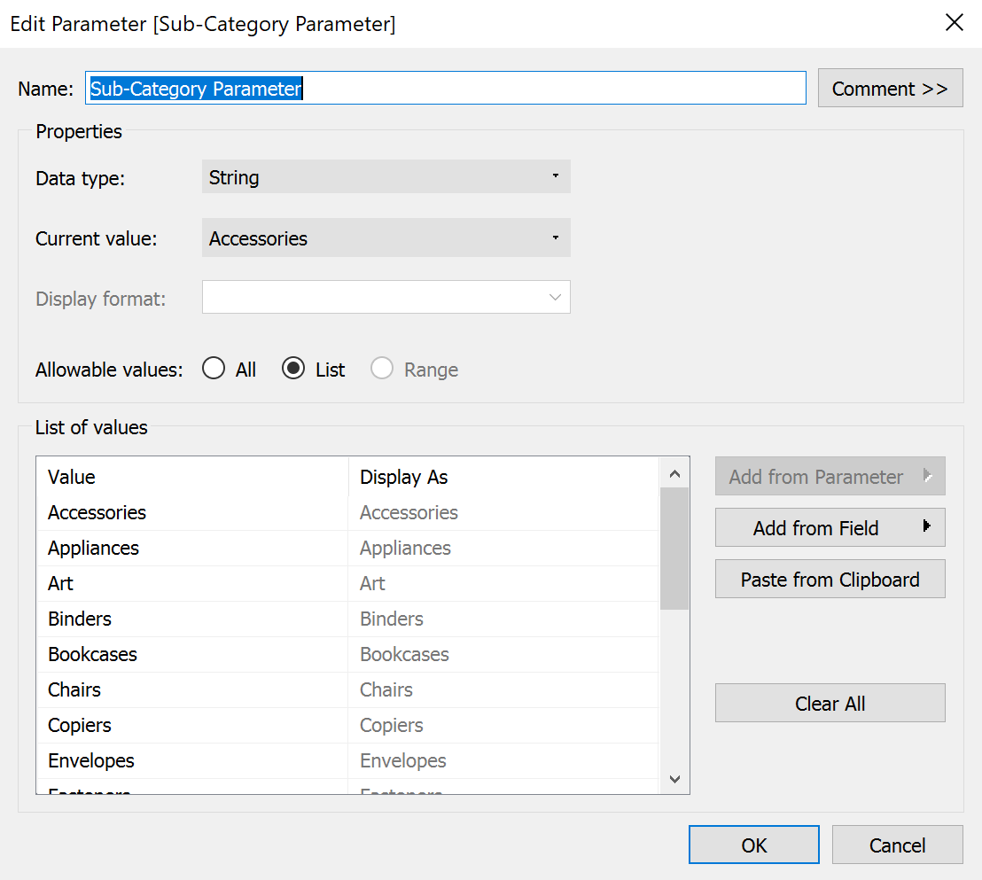 Using Parameter Actions To Dynamically Update The ‘relative To Section Of A Table Calculation