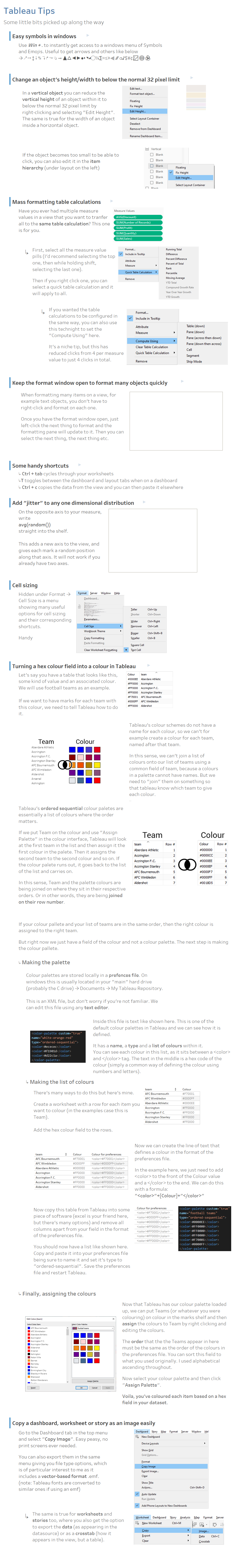 Tableau Tips - The Data School