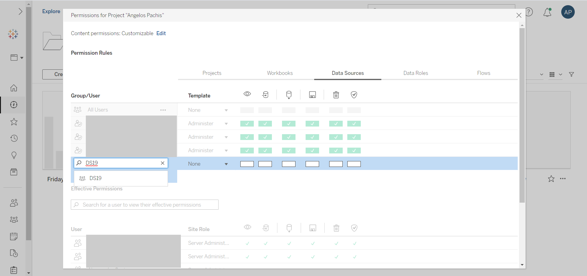 Tableau Server Applying Permission Rules To A Project And Its Contents The Data School