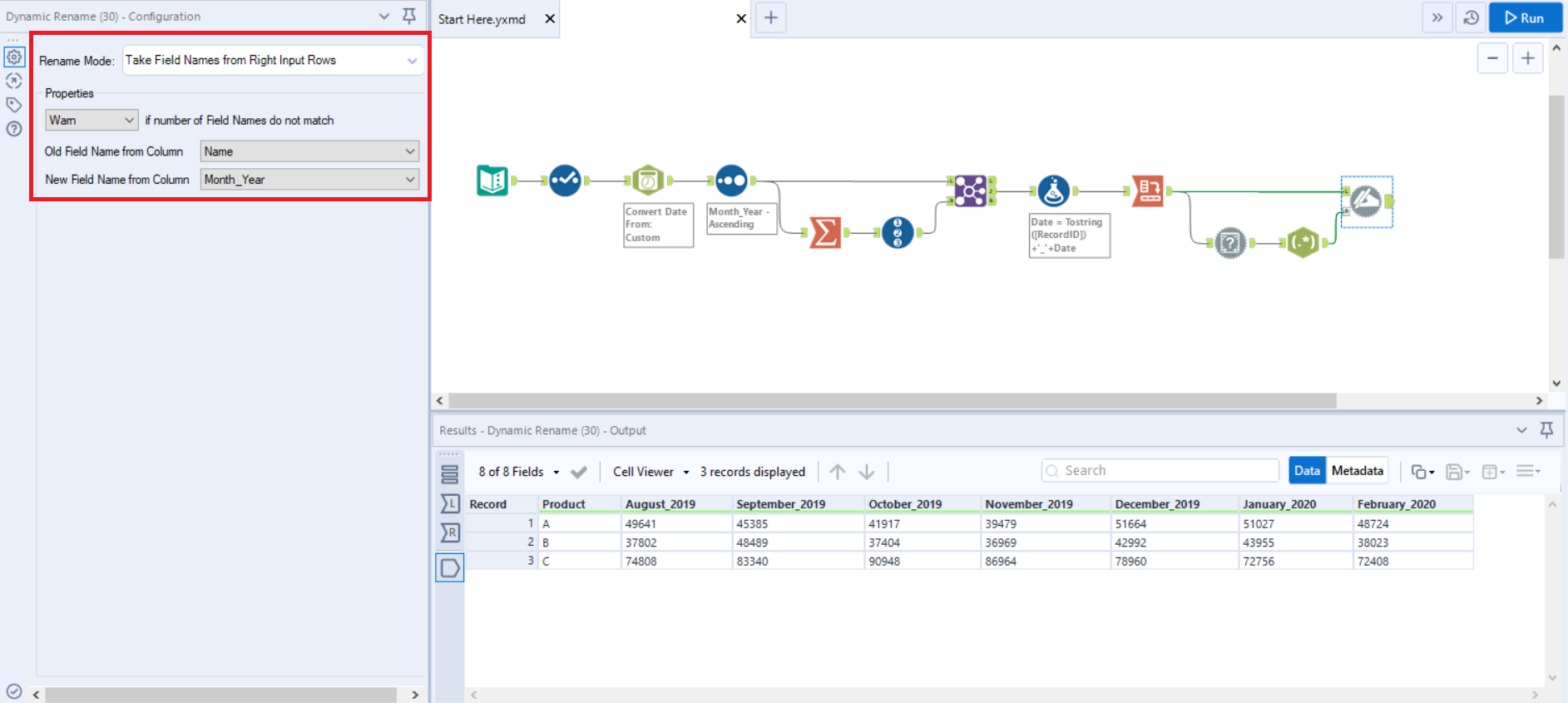How to sort column headers in chronological order in Alteryx - The Data ...