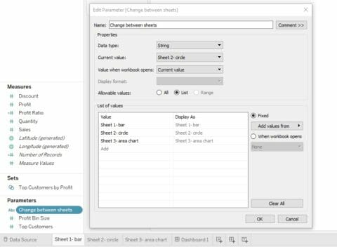 How to switch between different charts and graphs on a Tableau ...