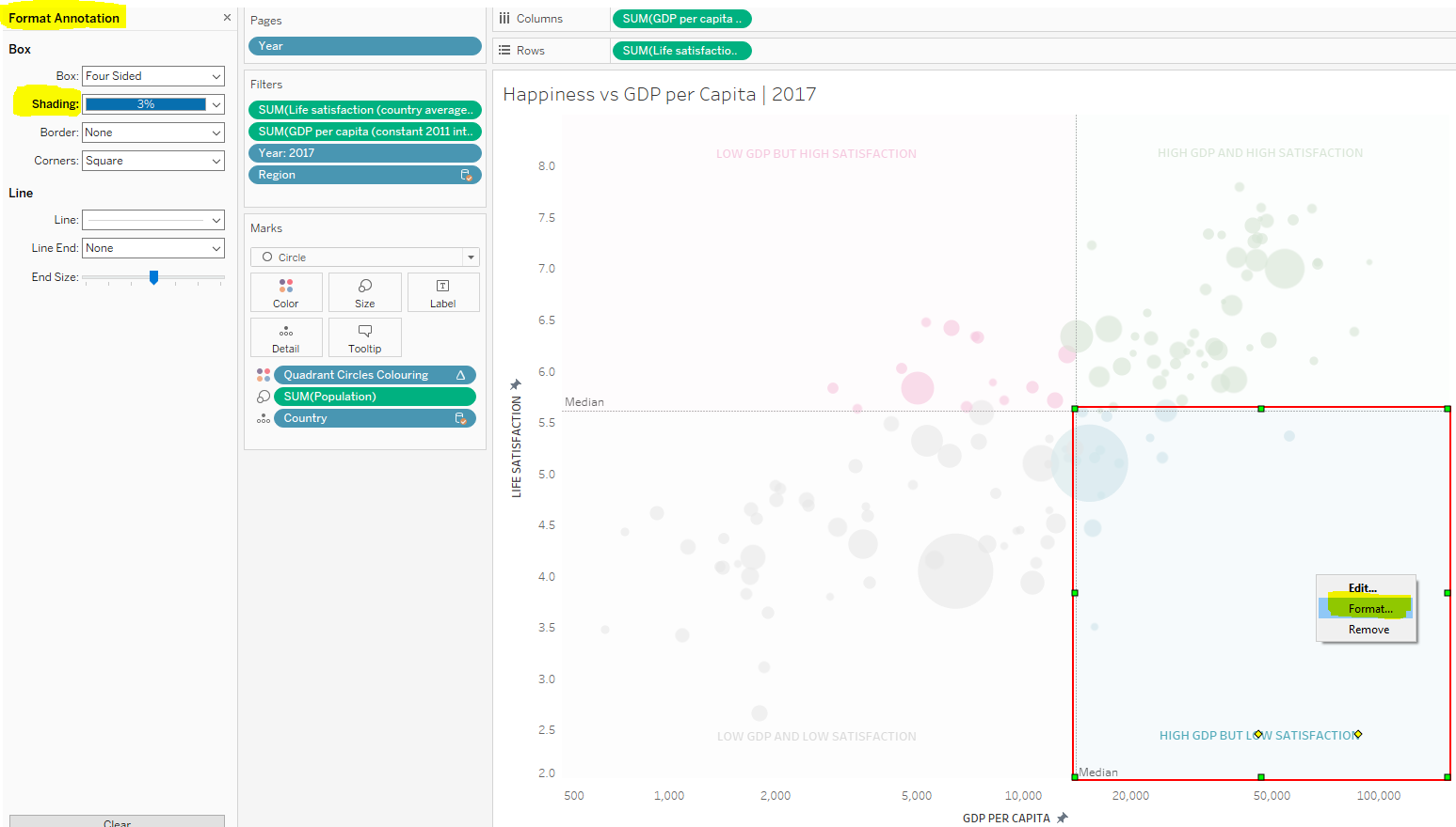 How to create a simple 4-colour quadrant in Tableau - The Data School