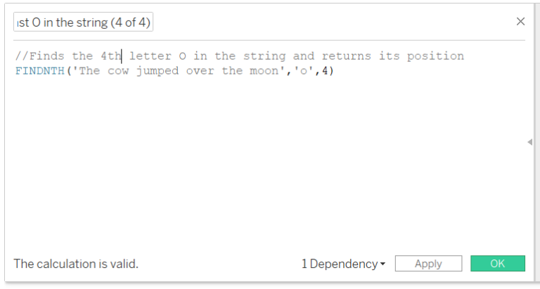 Tableau String Calculation: FINDNTH( ) - Finding the position of a ...